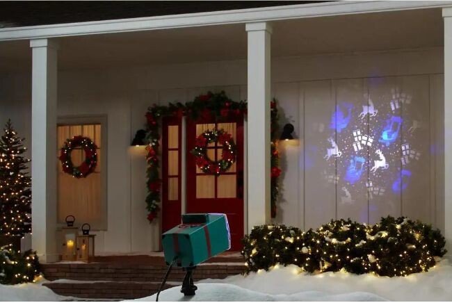 Home Accents Holiday LED Snowstorm Illusion Projector Blue/White Images ...