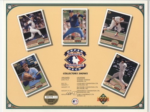 1992 Limited Edition Collector Series Sheets Reggie Jackson Gaylord ...