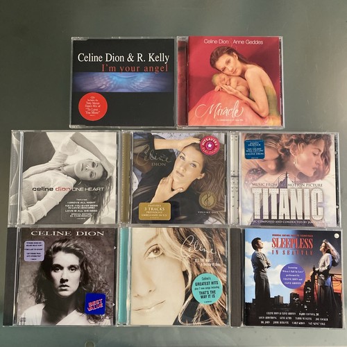 Celine Dion 8 LOT: IMPORT I’m Your Angel, Miracle, Titanic, Unison ...