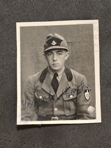 WWII WW2 German RAD Work Regiment Soldier in uniform Passport ID Photo ...