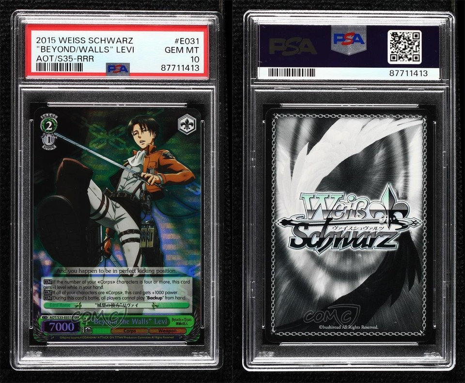 2015 Weiss Schwarz CCG: Attack on Titan RRR Beyond the Walls Levi PSA ...