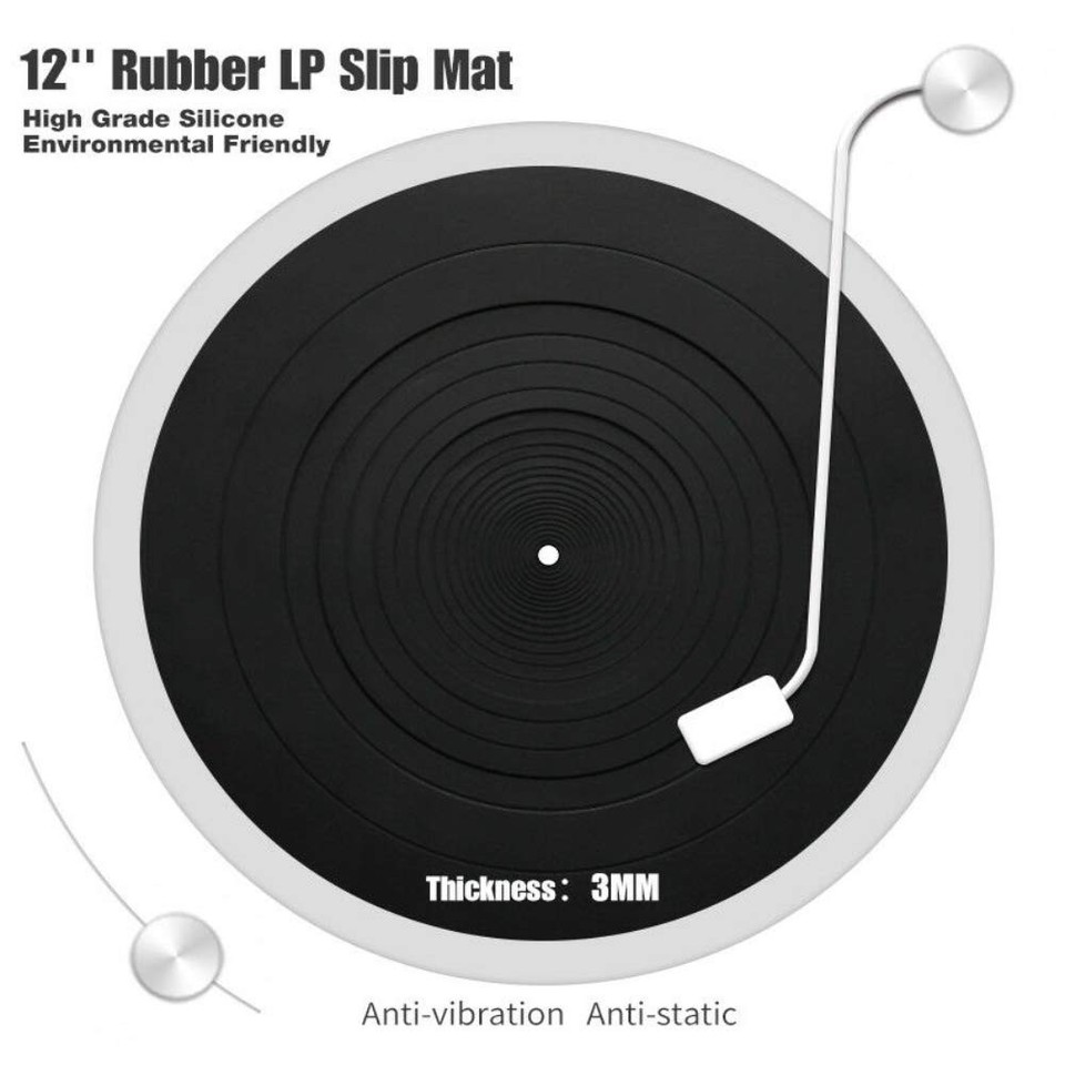 Audio Technica AT-LP120BK/AT-LP-1200 Turntable Platter Mat - 12 Inch ...