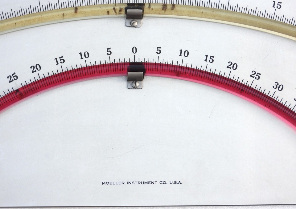 LARGE MOELLER INSTRUMENT CO. SHIPS SUBMARINE TWIN TUBE CLINOMETER LEVEL ...