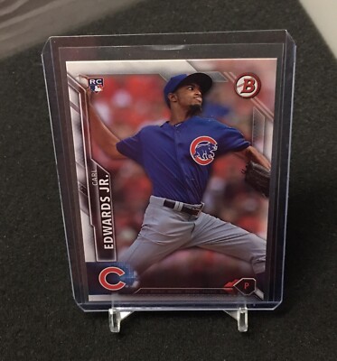 Carl Edwards Jr. Rookie 2016 Bowman card 124 Chicago Cubs RC | eBay