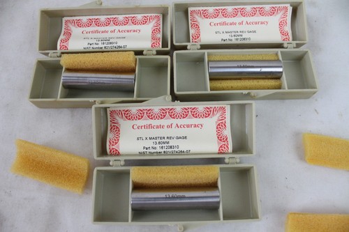 3 CALIBRATION STL X MASTER REV GAGE VERMONT PIN GAGE LOT 13.60MM ...