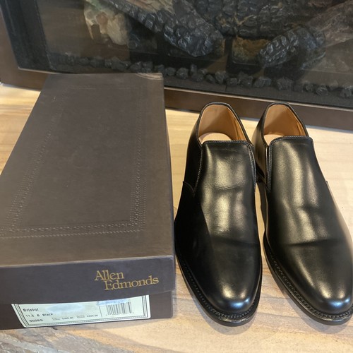 Allen Edmonds Bristol Mens 11.5 Black Leather Loafers Shoes Italy New ...