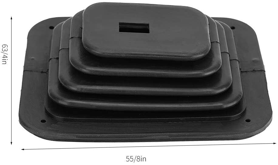 Universal Small Hurst Style Rubber Shifter Boot W/ Trim Plate 5-1/2" x ...