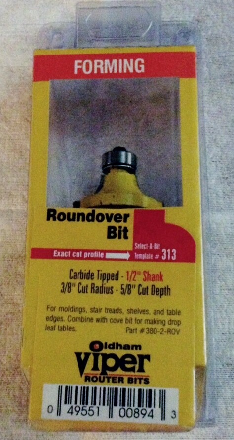 Oldham Viper 313 Carbide Forming Roundover Router Bit 3/8" Radius Cut ...