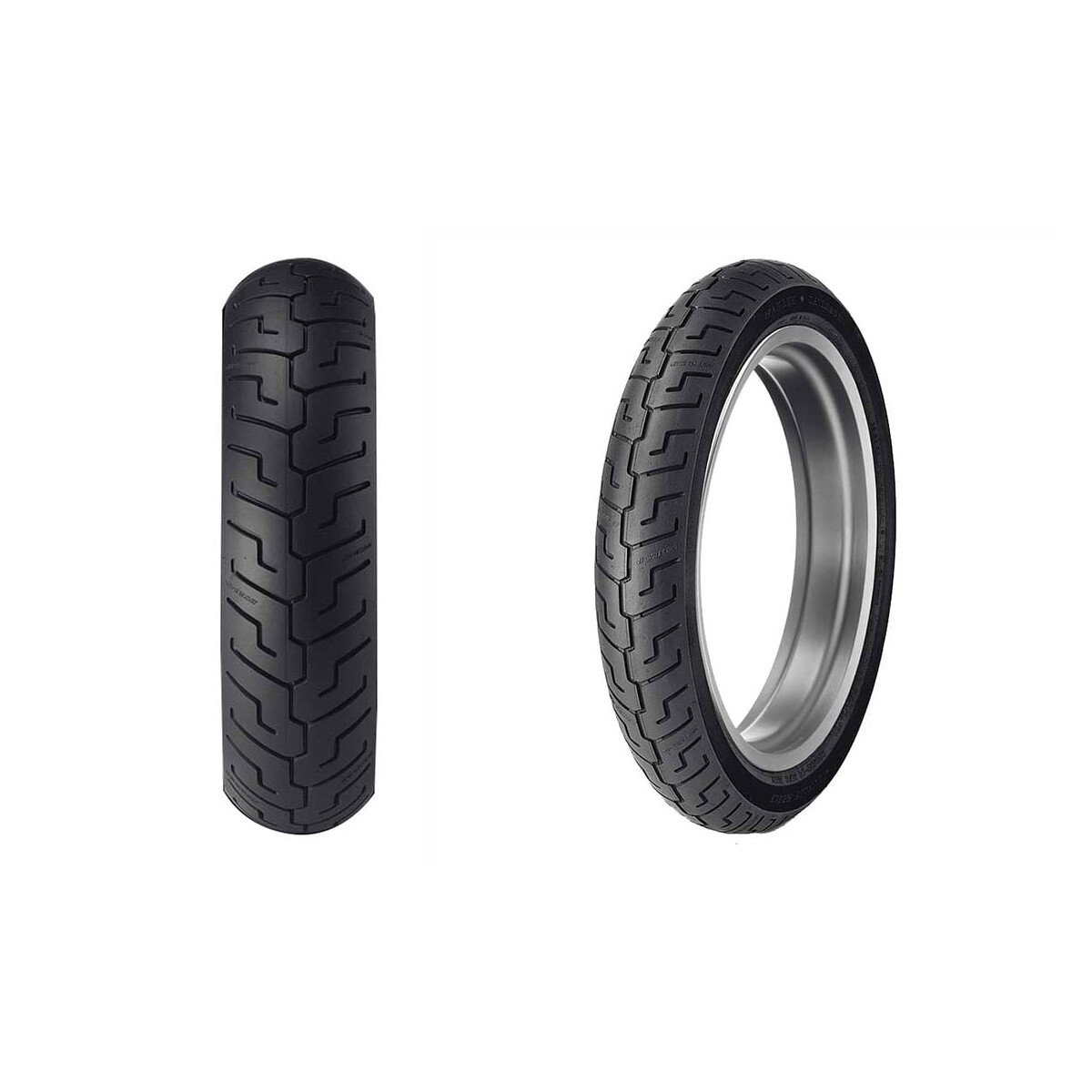 Dunlop K591 100/90-19 Front 130/90B16 Rear Tire Set Harley Super Glide ...