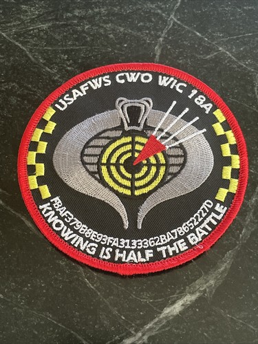 USAFWS CWO WIC 18a Patch Logo 4” Rare Vtg Cyberspace Warfare Weapons ...