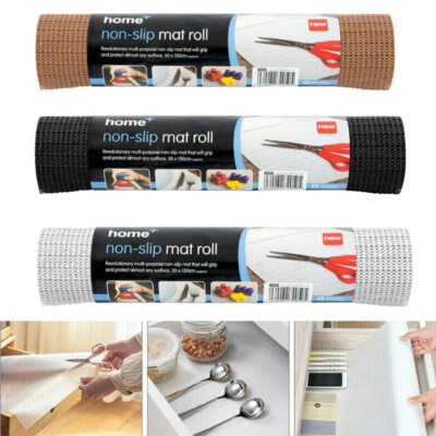 Non Slip Grip Mat Roll Rubber Shelf Drawer Liner Table Kitchen Cupboard ...