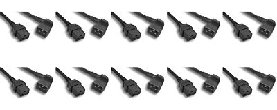 Heavy Duty 12 AWG C19 / Right Angled C20 Universal Power Cord 10ft 3M ...