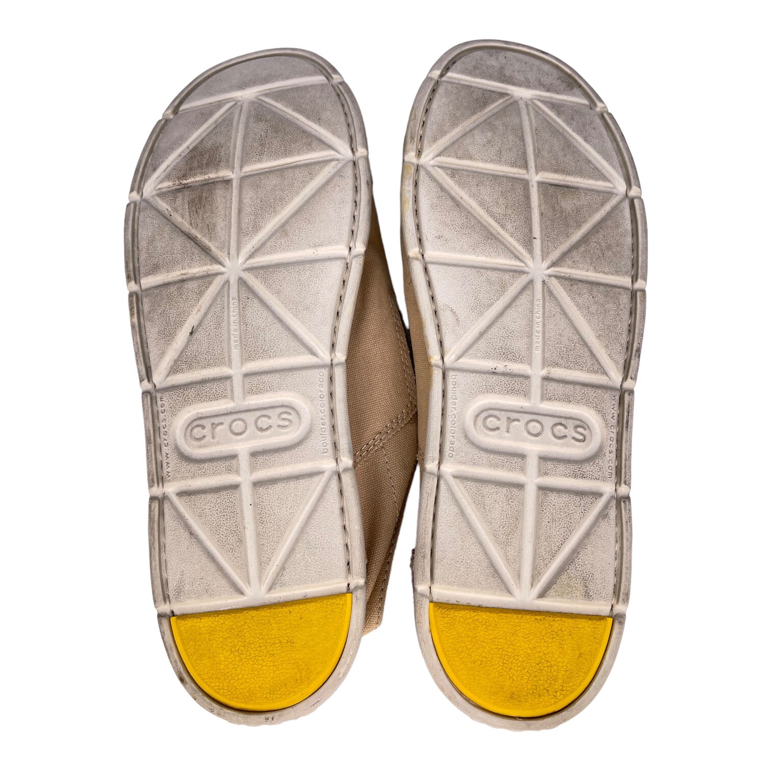 Crocs 14989 Mens Cabo Canvas Loafers Slip On Tan Size 11 | eBay