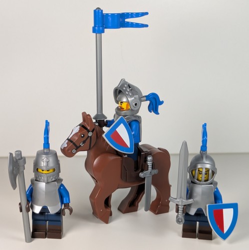 Custom LEGO Castle Blue Knights with Horse Saddle Armor LOOSE | eBay
