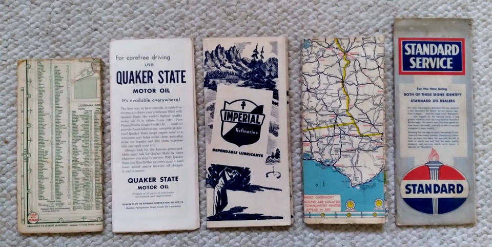 Vintage Lot of 15 United States Road Maps, 13 from 1950s, 2 from 1960s ...