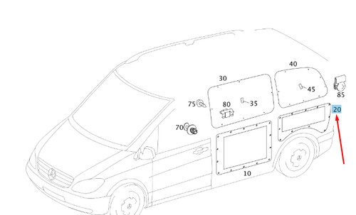 NEW MB VITO W639 REAR RIGHT BOTTOM SIDE PANEL TRIM A63969240027337 ...