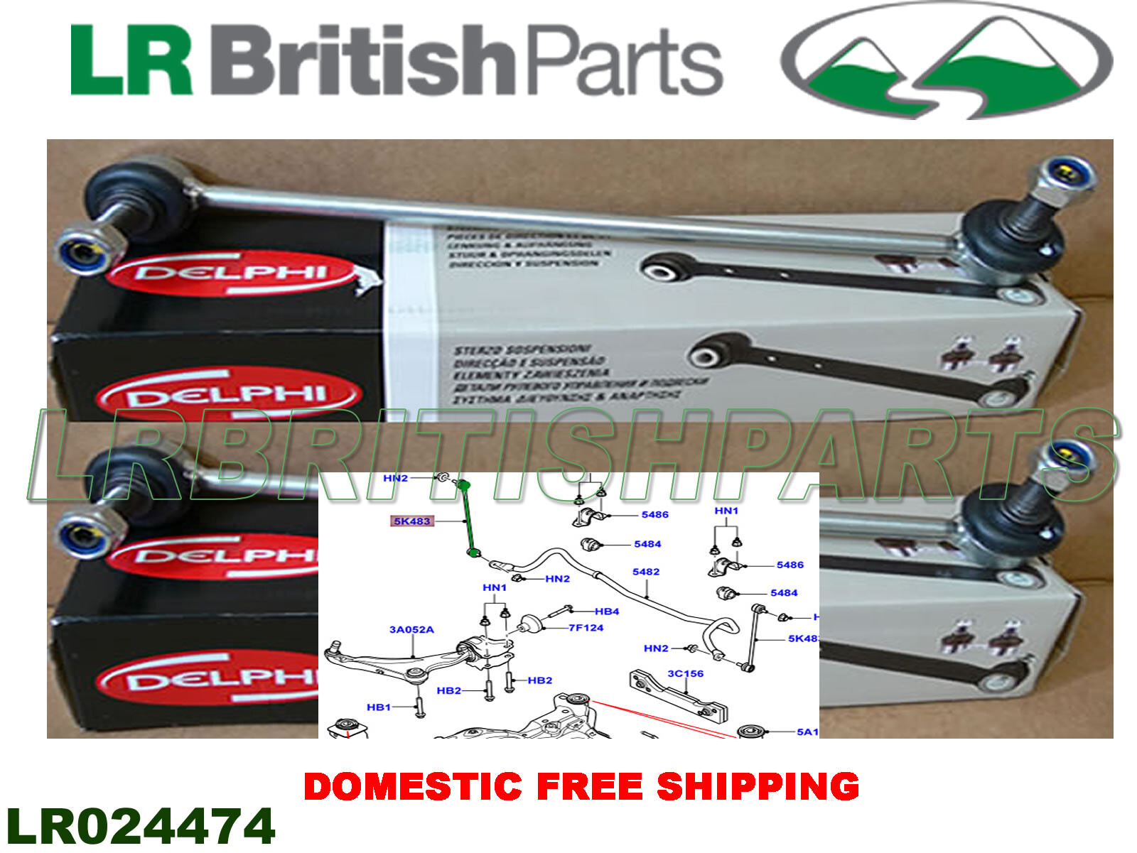 LAND ROVER FRONT SWAY BAR LINK EVOQUE DISCOVERY SPORT 15 SET LR024474 ...