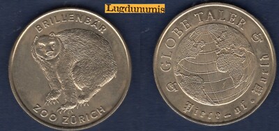 MDP Brillenbar Zoo Zurich Globe Taler Monnaie de Paris | eBay