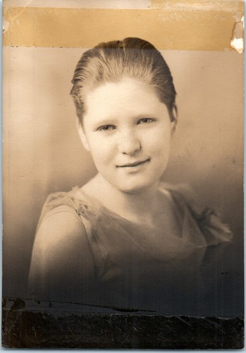 1930s Woman with Slicked Back Hair Studio Headshot Vintage Photo | eBay