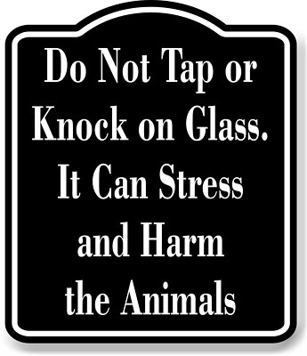 Do Not Tap or Knock on Glass Stress Animals Zoo BLACK Aluminum ...