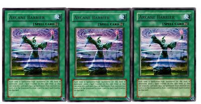 Yugioh - 3X Arcane Barrier - Rare - Unlimited - CRMS-EN061 - Light Play ...