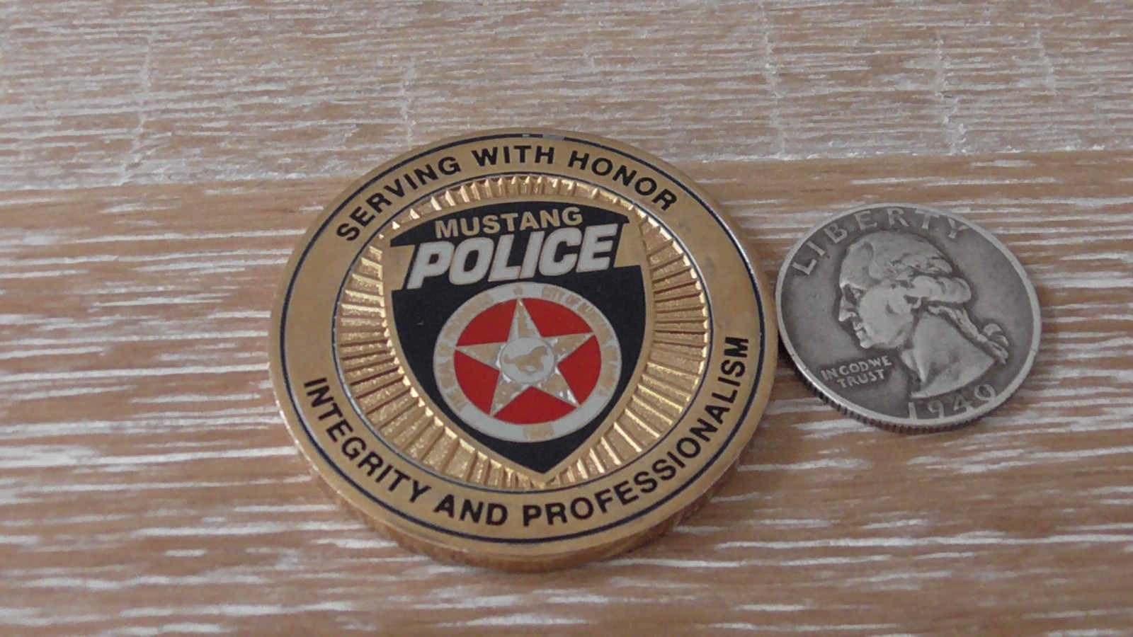 Mustang Police Department OK Challenge Coin #C618 | eBay