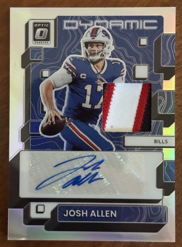 Josh Allen 2022 Donruss Optic Dynamic Player Worn Patch Auto Prizm /25 ...