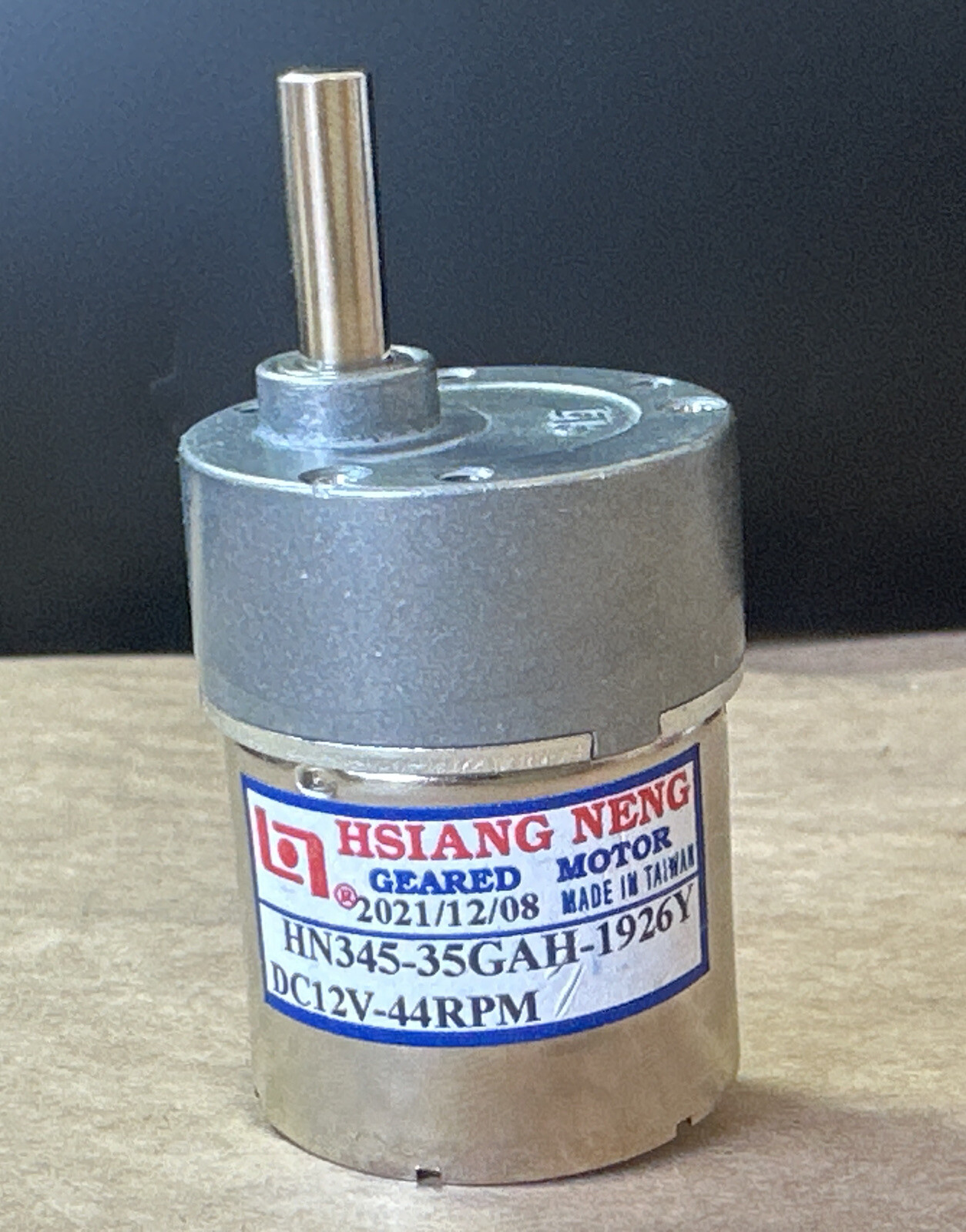 NEW NO BOX- Hsiang Neng Geared Motor HN345-35GAH-1926Y 12VDC 44RPM ...