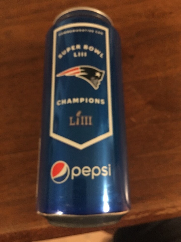 Pepsi New England Patriots 2019 Super Bowl Champions 16oz Can LIII 53 ...