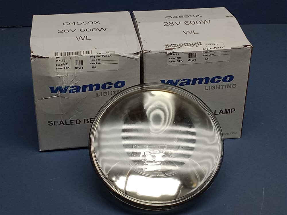 Lot of 2 Wamco Q4559X PAR64 Quartz Halogen Aircraft Landing Lamp Bulb ...
