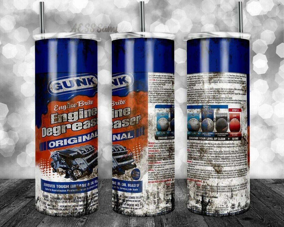 Gunk Mechanic Tumbler Design for 20oz Tumblers Motor Oil Engine ...