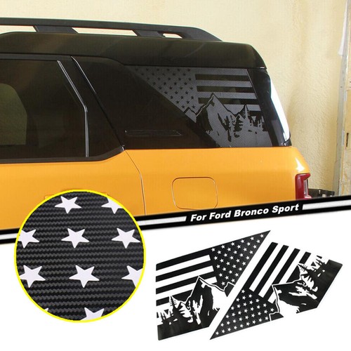 2P Rear Side Window Trim Sticker For Ford Bronco Sport 21-24 ...