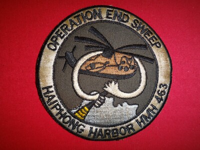 Vietnam War Patch USMC HMH-463 OPERATION END SWEEP At HAIPHONG HARBOR ...