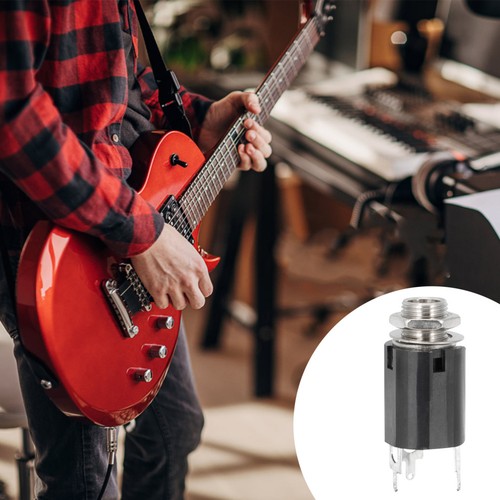 12 pcs Audio Jack 6.35mm Jack Mount Socket With Washer Female Connector ...