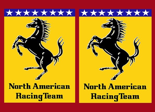 Ferrari NART Wing 1 Decal, Vinyl Sticker Pair | eBay