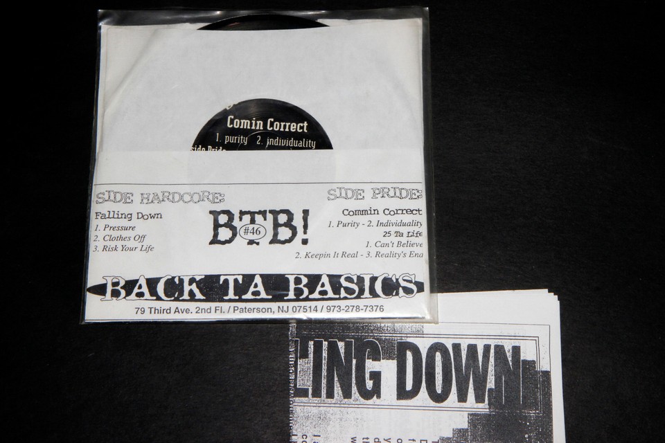 FALLING DOWN 25 TA LIFE COMIN CORRECT SPLIT 7" BACK TA BASICS NY sXe ...