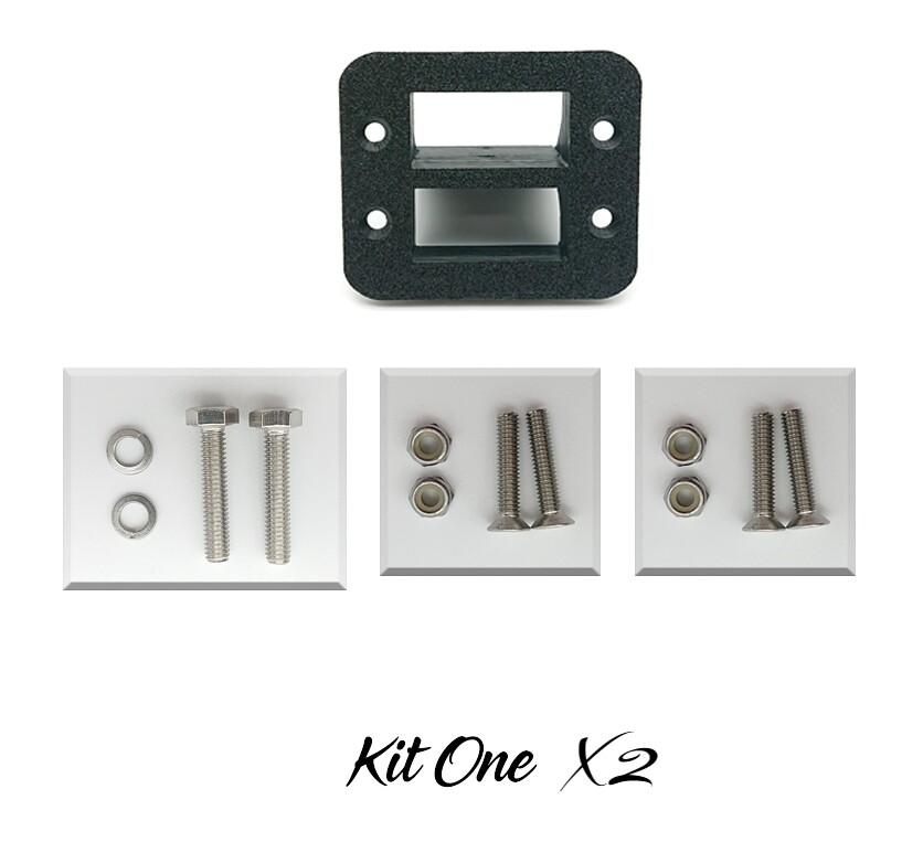 Twin Dual Flush Mount 50 Amp Anderson plug mounting bracket panel cover ...