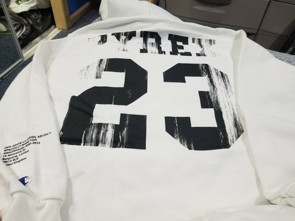 OFF-WHITE, RARE Pyrex vision hoodie by Virgil Abloh, Disstressed ...