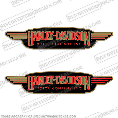 Fits Harley-Davidson FXSB FXR Tank Decal Set - Gold Red Black | eBay