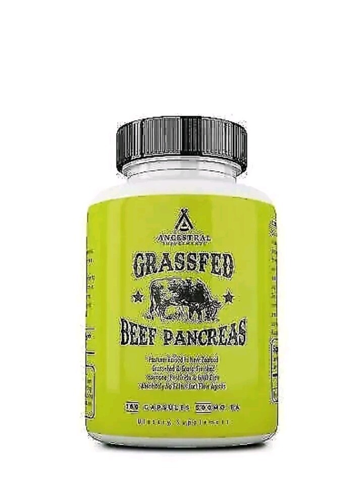 Ancestral Supplements Grass Fed Pancreatic Support Capsules - 180 Ct ...