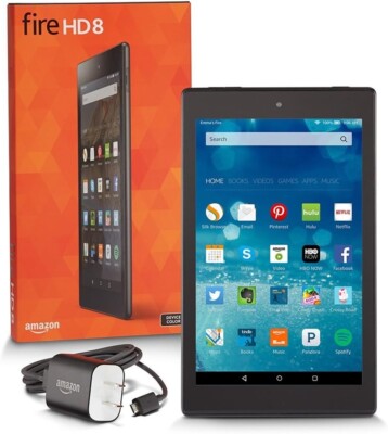 Amazon Tablet Fire HD 8" 16 GB 1GB RAM Black WIFI Tablet | eBay