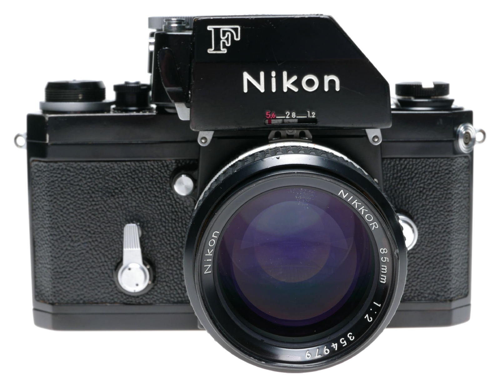 Nikon F Black SLR FTn Photomic Prism Viewfinder Camera Nikkor 1:2 85mm ...