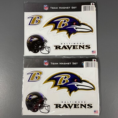 Baltimore Ravens Team Magnet Set NFL Football 4 Pack Purple Gold Black ...