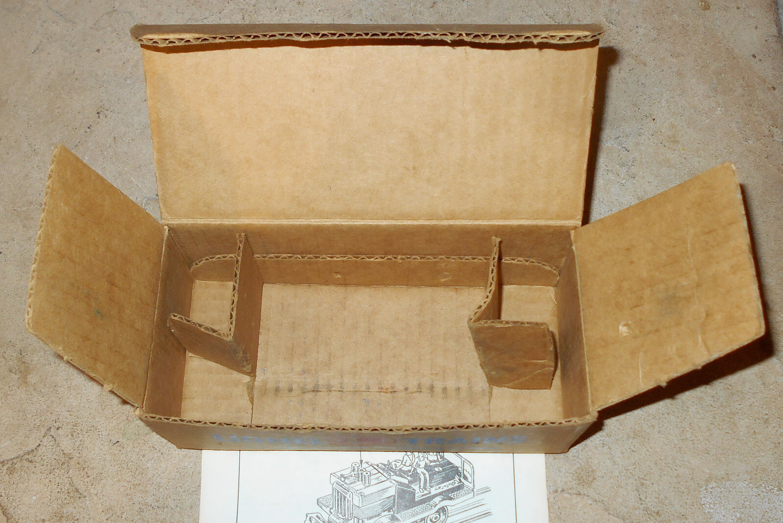 LIONEL O GAUGE BOX ONLY FOR NO. 50 GANG CAR WITH INSERT AND ...