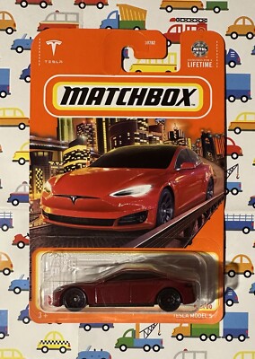 Matchbox Tesla Model S Red Brand New HVL42-4B10 Ages 3+ | eBay Australia