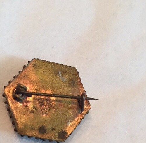 Vtg 50s Italian Micro Mosaic Pin Glass Rods Purple Orange Turquoise 6 ...