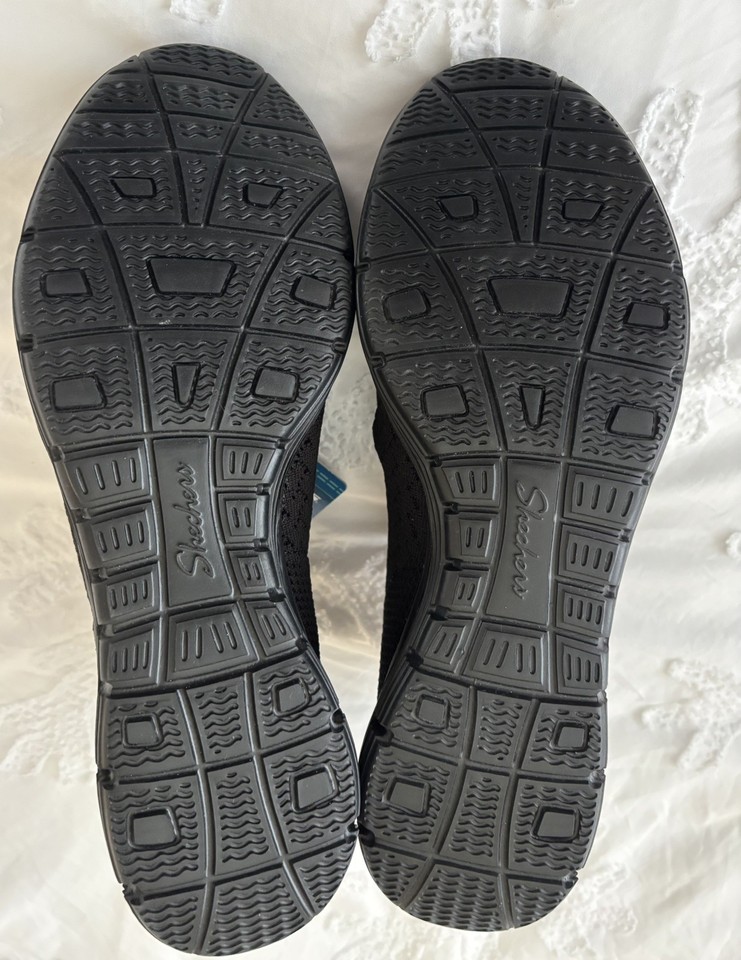 BNWT Skechers Womens Size 8 Seager Power Hitter Mary Janes Black Flat ...
