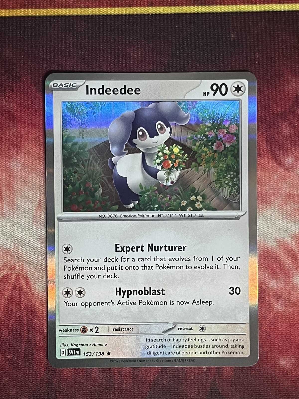 Pokemon Card Indeedee Holo Scarlet Violet SV1 EN 153/198 | eBay