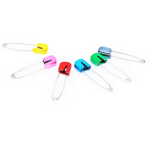 6x Diaper Pins Safety Locking Cloth Diaper Nappy Sewing Knitting Fabric ...