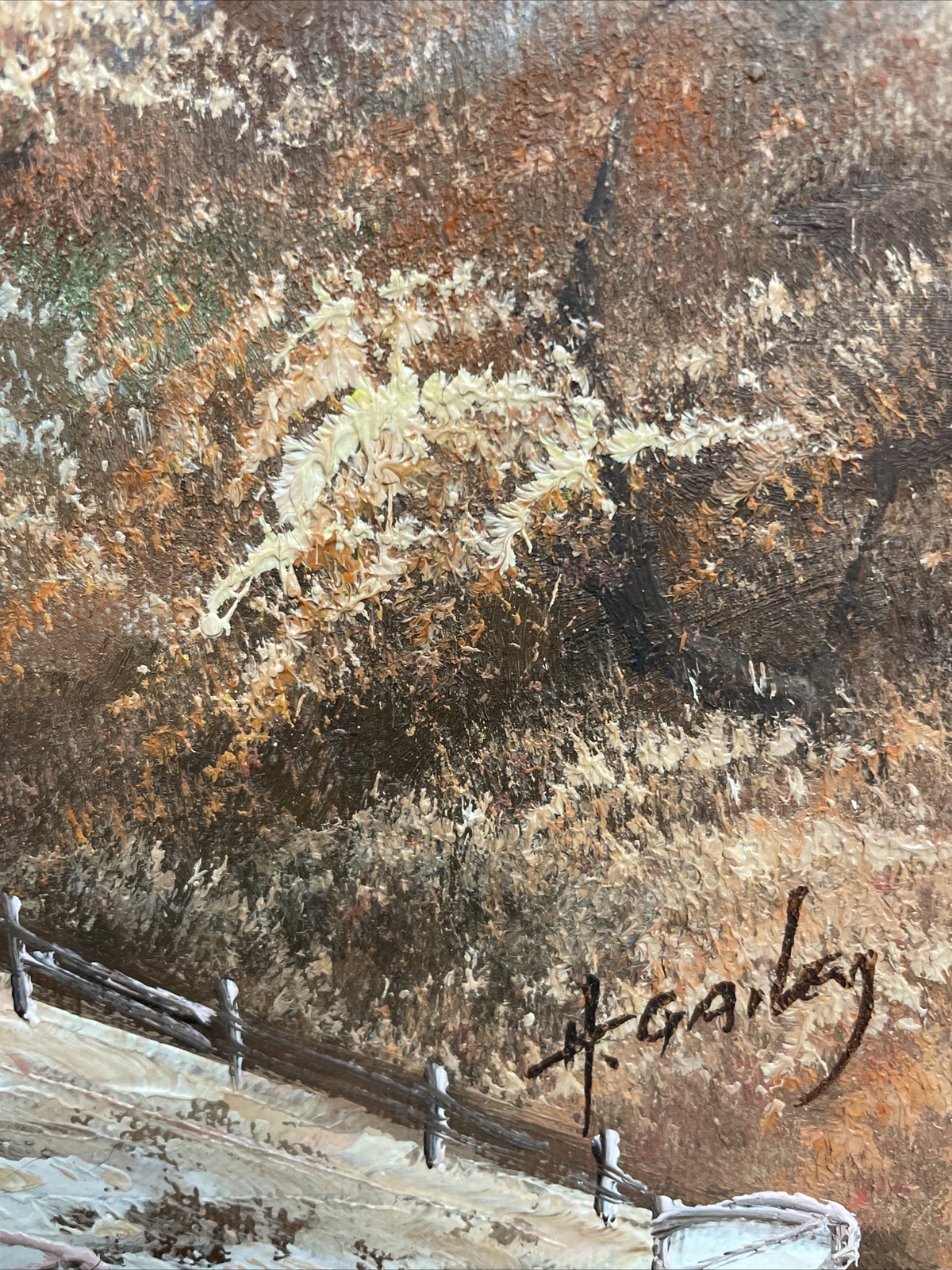 H.Gailey Oil Painting Vintage Landscape Barn Sherman Oaks Original ...